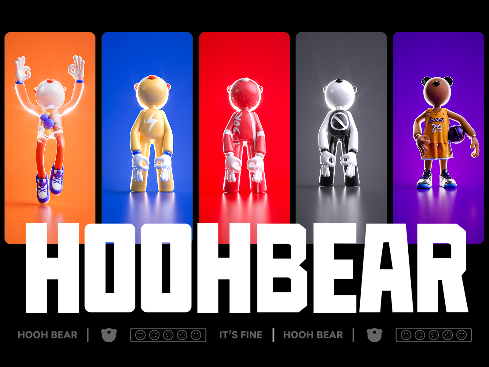 【潮玩IP·动图慎入】禁止内耗！好哦熊HOOH BEAR！_小小色设计工作室-站酷ZCOOL