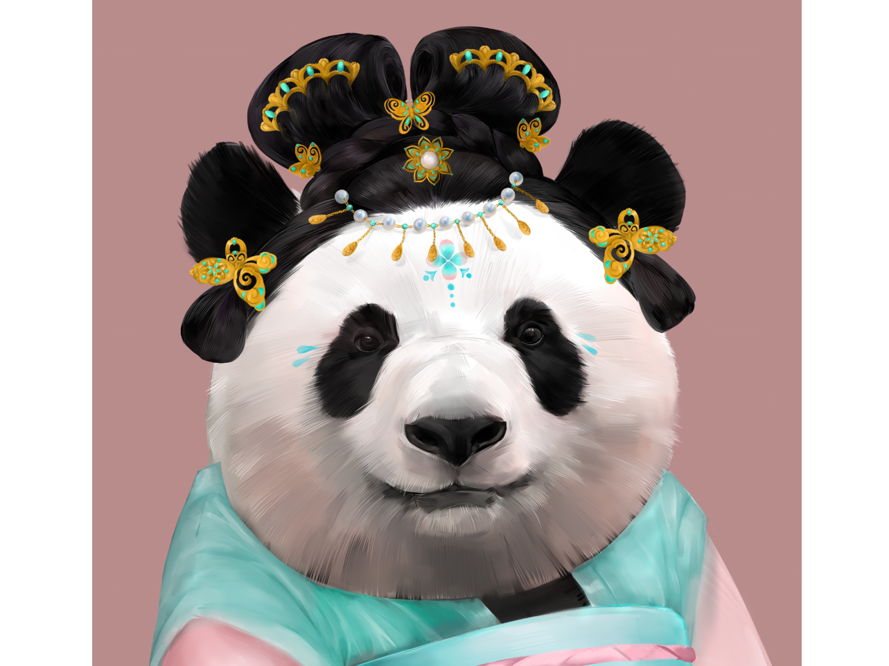 Panda的汉服装扮_B一休-站酷ZCOOL