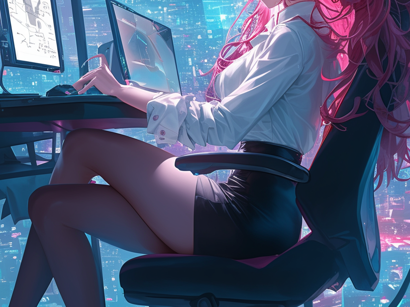 AIGC二次元少女_pcoin-站酷ZCOOL