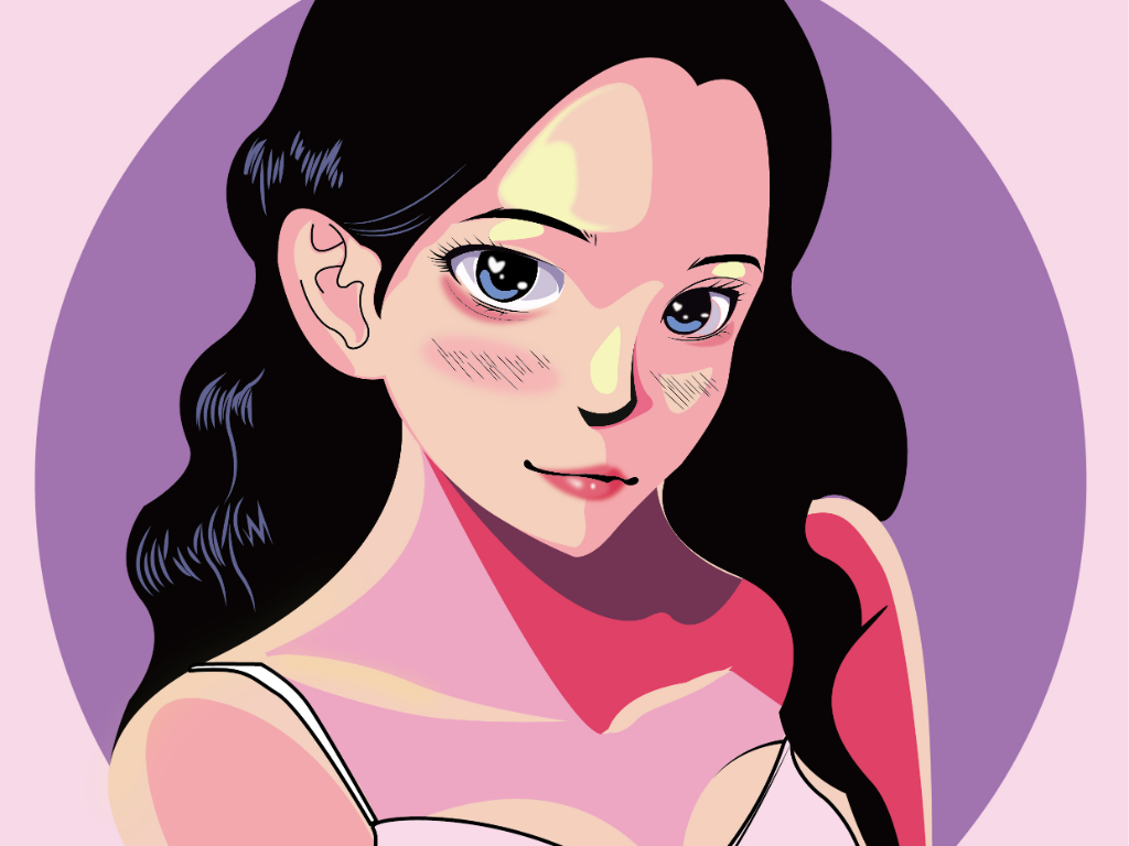 临摹插画的第六天（原图出自小红书啧啧ze）_秋季银制品-站酷ZCOOL