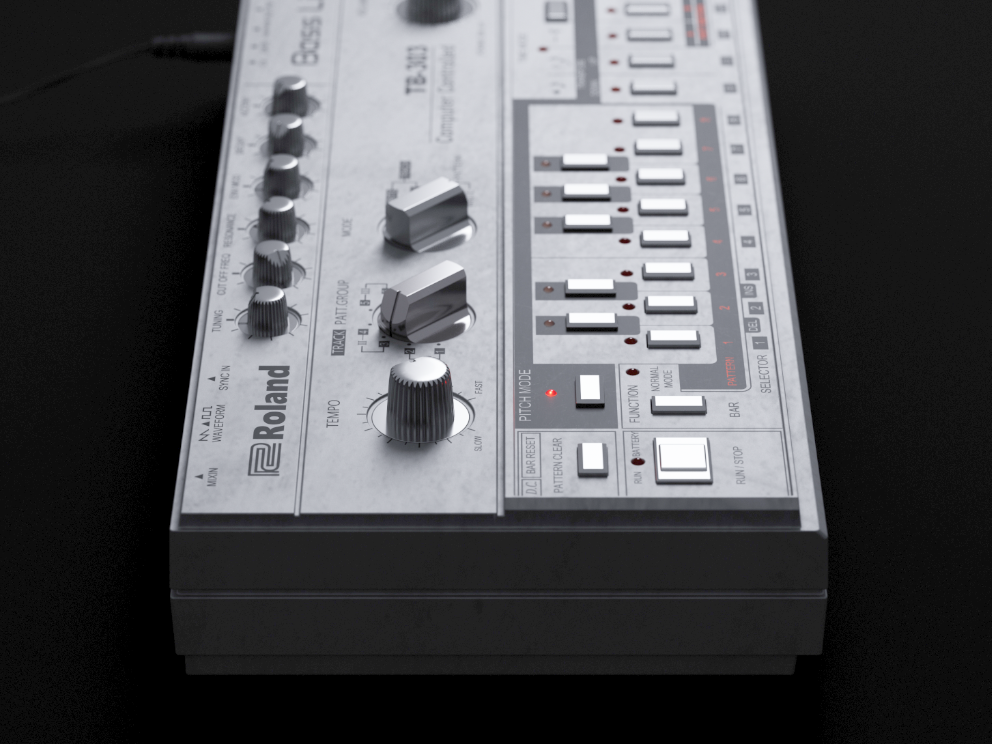 产品表现 Roland tb-303音频合成器_WonderWorker-站酷ZCOOL