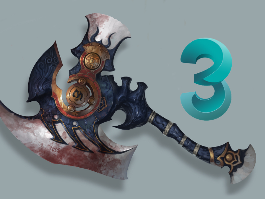 3dmax/Bodypaint3d-武器斧子模型制作教程。_Alan安澜-站酷ZCOOL