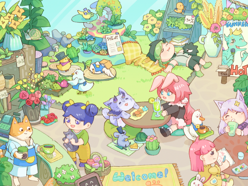 大橘的花与咖啡休闲店_大橘Ally-站酷ZCOOL