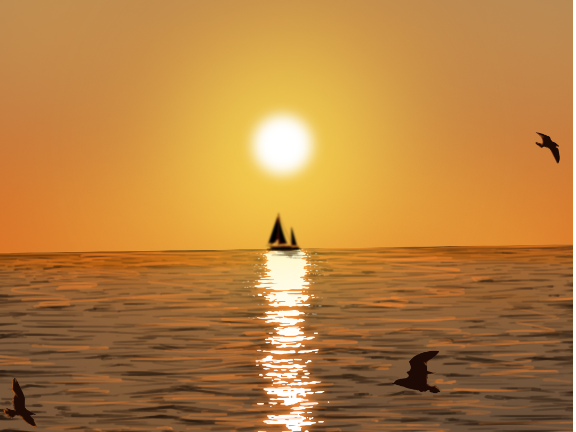 日落_Ming仔学画-站酷ZCOOL