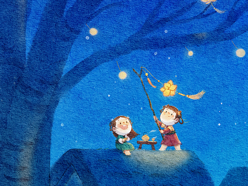 仿水彩插画-小花仙_阿哈笑笑-站酷ZCOOL