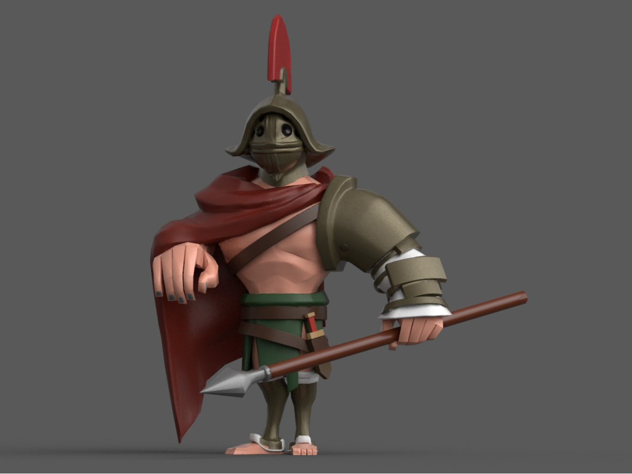 角色建模/手绘低模/次时代建模/Maya建模-士兵_是泠澪不是冷零-站酷ZCOOL