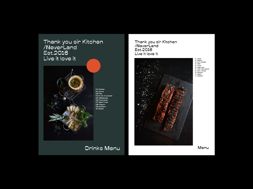 THANKUSIR NEVERLAND MENU_CarinStudio-站酷ZCOOL