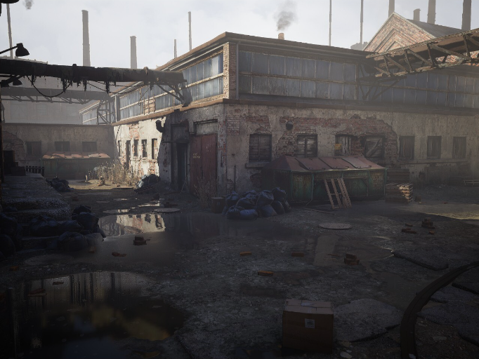 Unreal Engine 4 废弃厂房 - 日/夜场景 UE4场景设计_Michael_MYFO-站酷ZCOOL