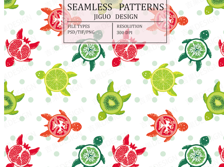 原创图案设计（快乐的小乌龟）_吉果VIVI-站酷ZCOOL