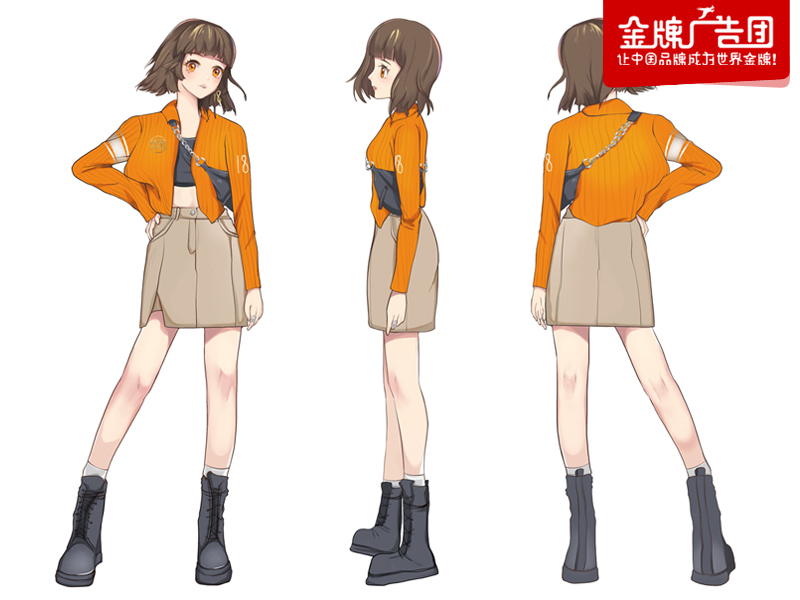 人物插画漫画二次元IP吉祥物动漫美妆live2D美女孩卡通_金牌广告团-站酷ZCOOL