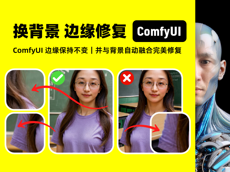 ComfyUI 图像换背景｜边缘修复 工作流_吴杨峰-站酷ZCOOL