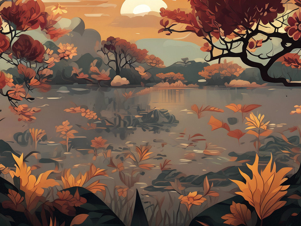 山水秋景_煜辰PandaMaster-站酷ZCOOL