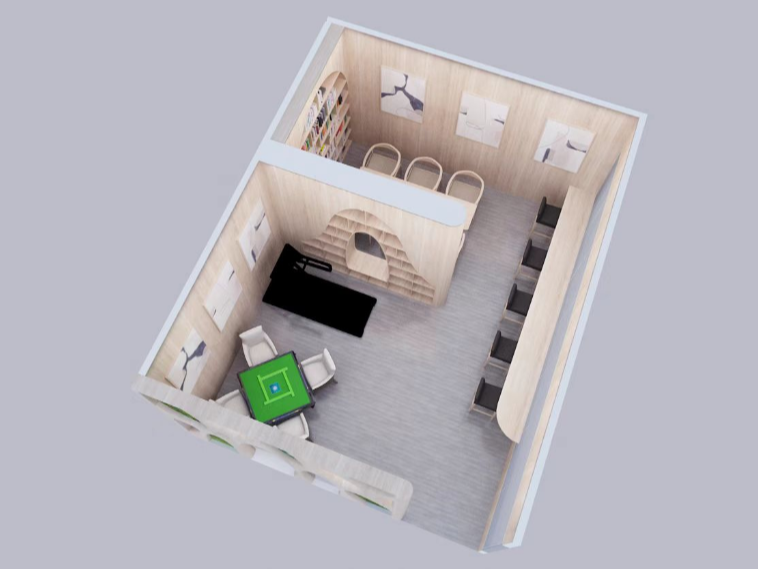 老年活动中心设计3D效果图_3D设计师NG男-站酷ZCOOL