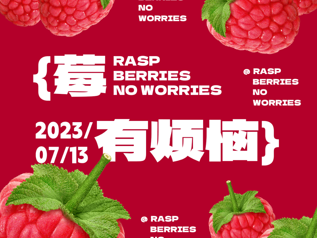 树莓海报【day01】_逮住一只胖翟-站酷ZCOOL