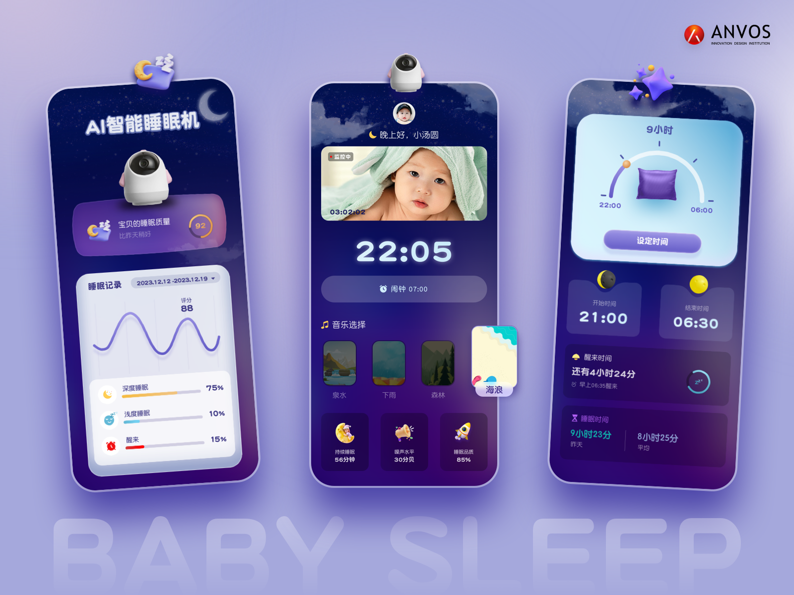 👦 儿童睡眠监控App ｜安沃思设计_Anvos安沃思设计-站酷ZCOOL