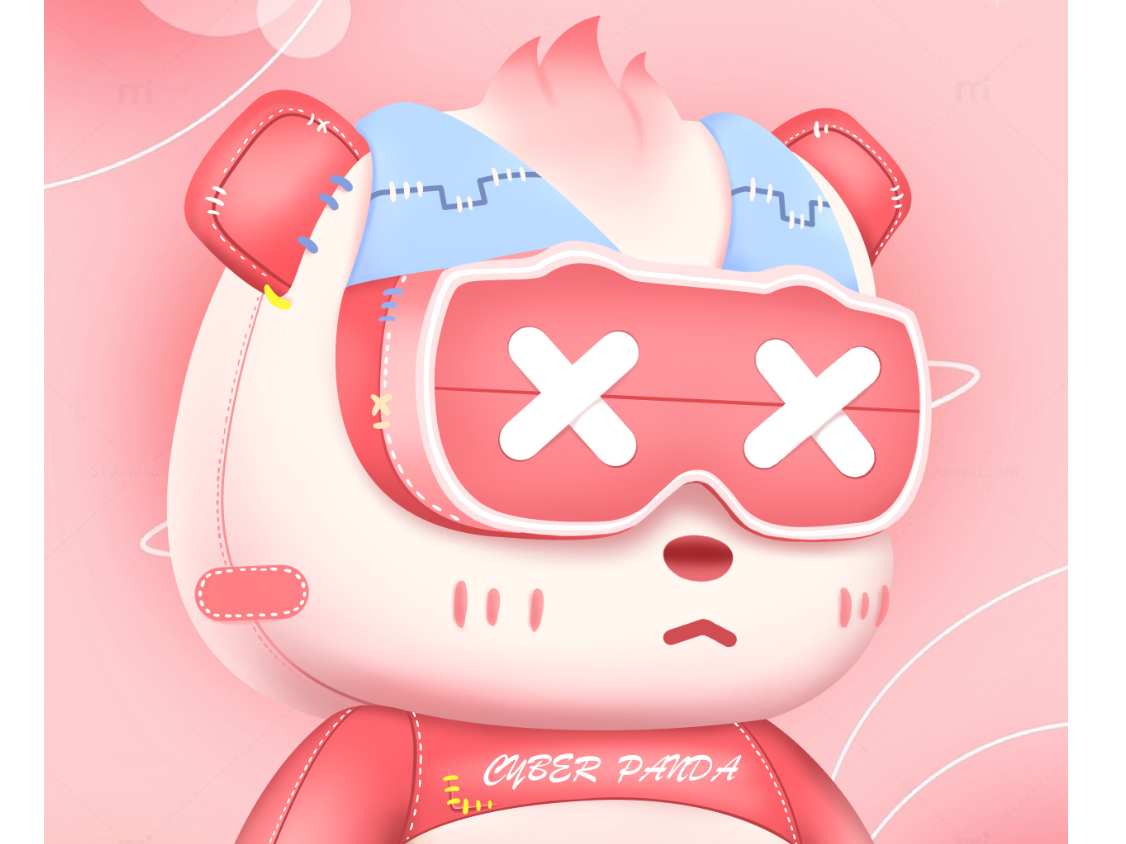《Cyber Panda》IP数字艺术头像系列NFT。_暴击设计-站酷ZCOOL