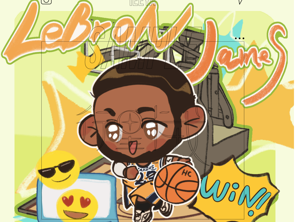 NBA勒布朗詹姆斯Q版_行星卡戎-站酷ZCOOL