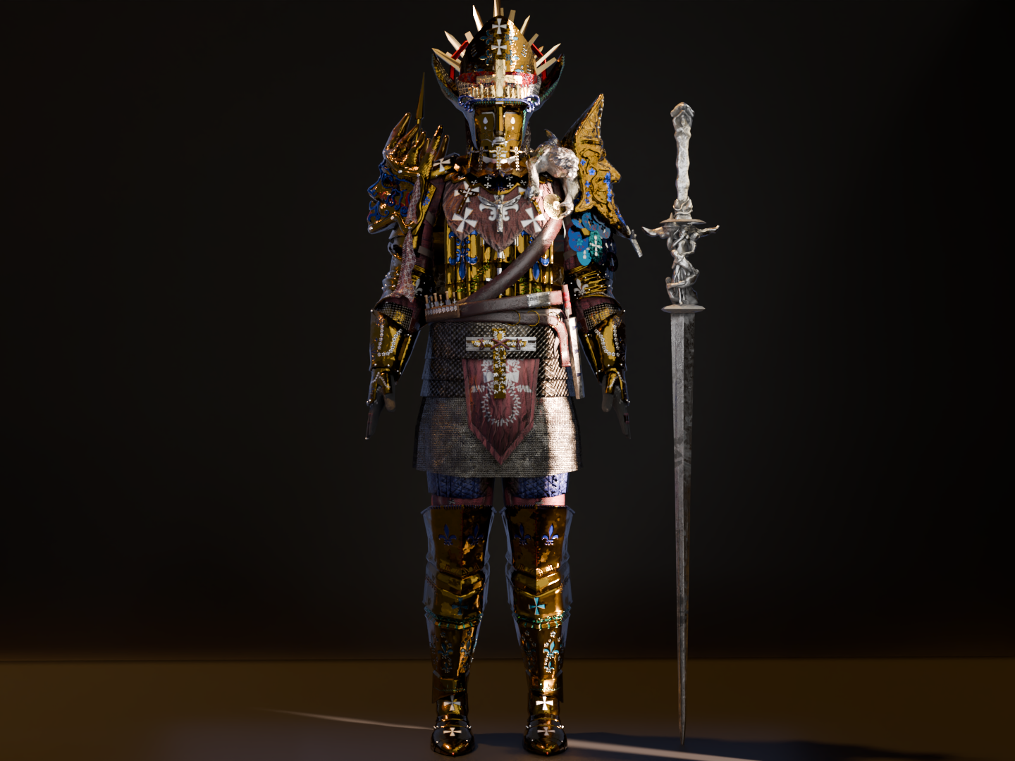 大三下半学期的原创作品《圣堂骑士》_百里枫禾-站酷ZCOOL