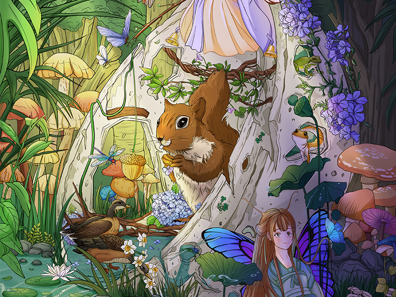 插画练习-丛林里的一些小动物们_始源SIWON-站酷ZCOOL