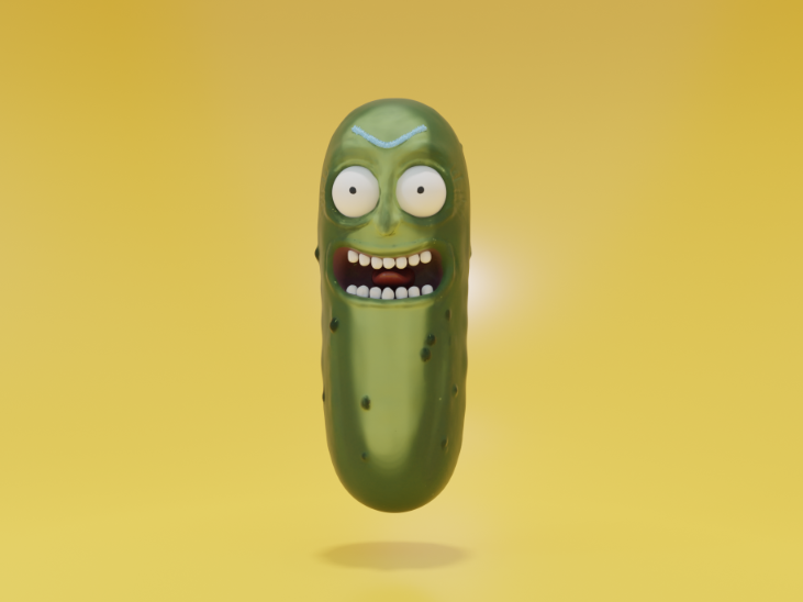 【blender练习】pickle Rick 雕刻建模渲染_在下阿仁-站酷ZCOOL