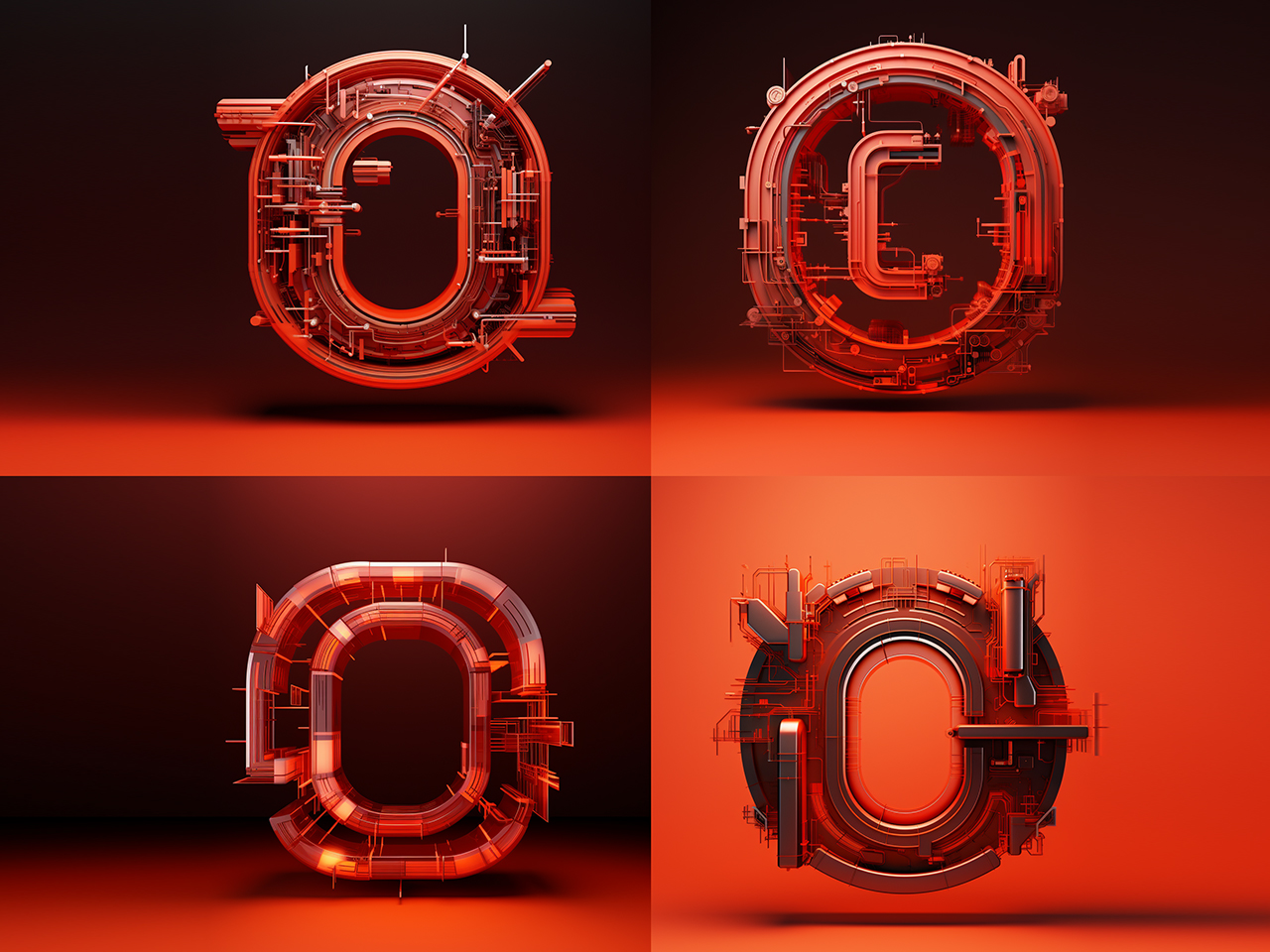 AIGC 赛博朋克丨机械字体_呆小萌21-站酷ZCOOL