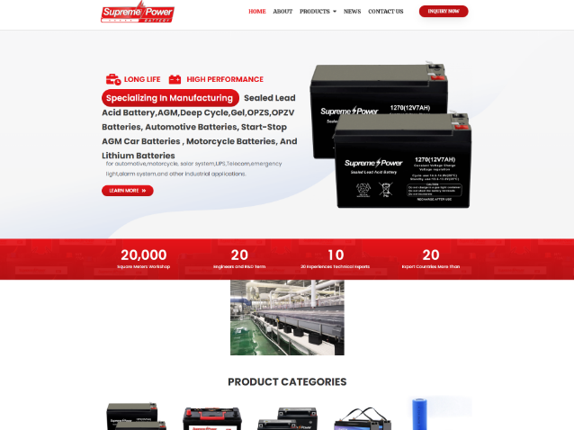 WordPress建站：锂电池厂家B2B外贸独立站案例分享_哟派出海-站酷ZCOOL