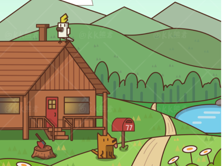 扁平插画练习_KK熊君-站酷ZCOOL