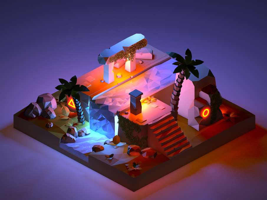 Low poly练习_阿昕z-站酷ZCOOL