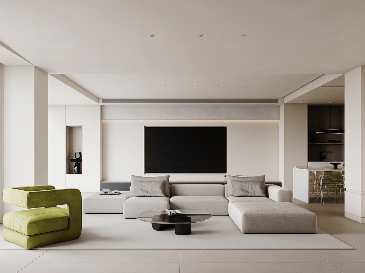 200㎡ 简单干净 高级感 现代风的家_舍作设计分享-站酷ZCOOL