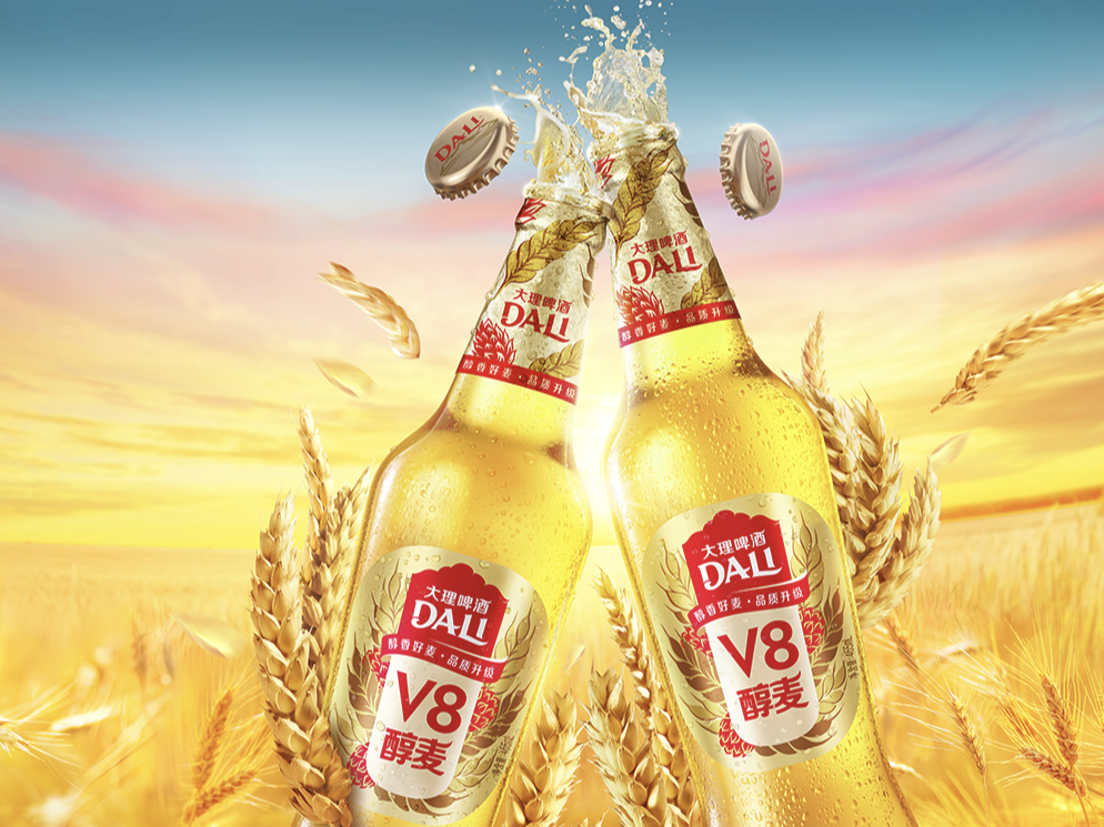大理啤酒 - V8醇麦_像素坊ADIT-站酷ZCOOL