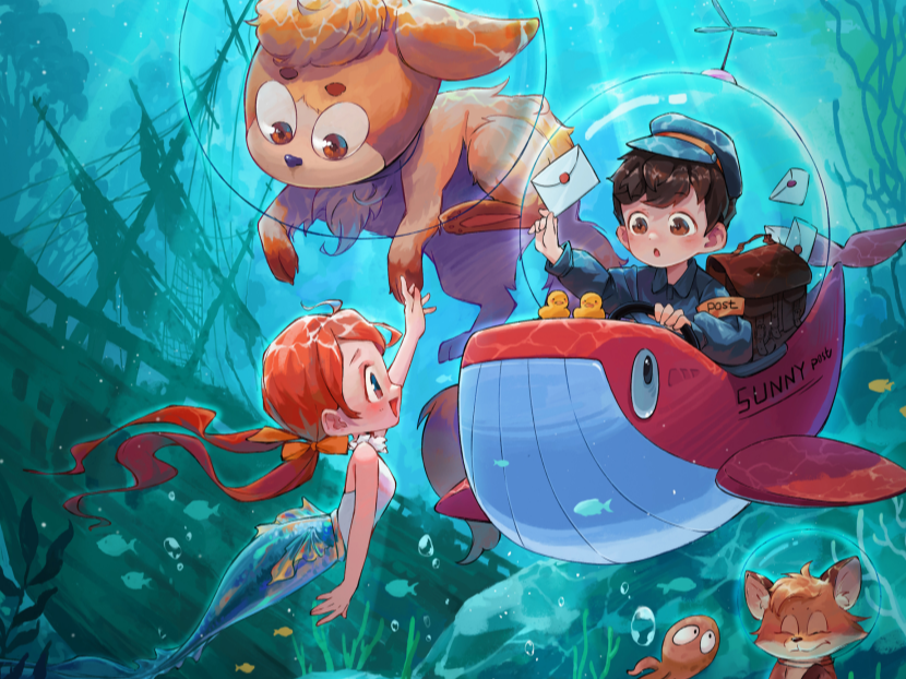 更新作品，水下也可收快递哦！_sunny普利尼-站酷ZCOOL