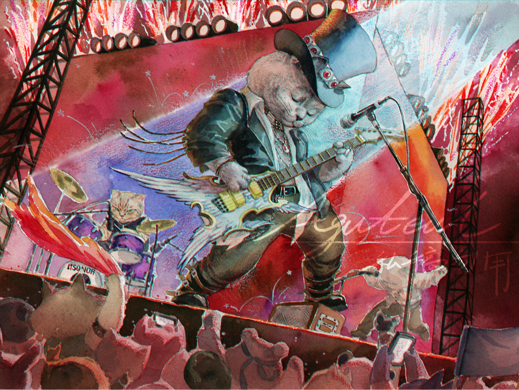 红与黑的摇滚_临川朱华月下流沙-站酷ZCOOL