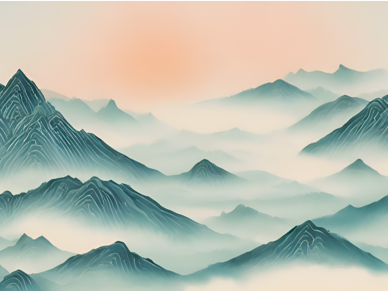 水墨青山_九时酒R-站酷ZCOOL