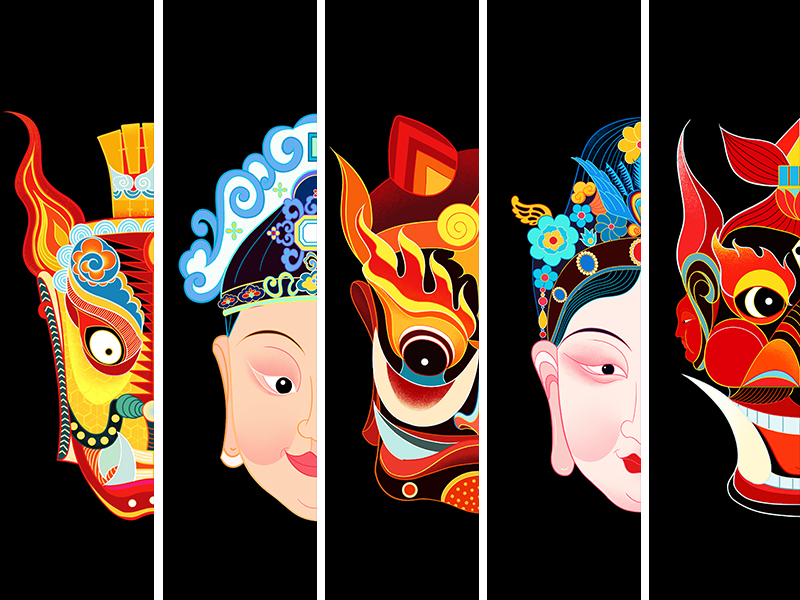 傩 面_顷一feila-站酷ZCOOL