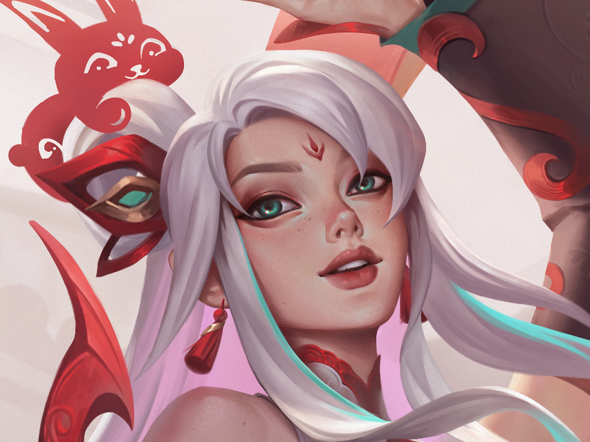 英雄联盟-刀妹春节剪纸仙灵皮肤_syn旖旎-站酷ZCOOL