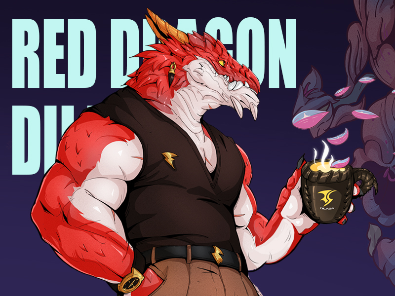 恐龙系列——红龙迪拉伽Red Dragon Dilaga_阿浪CST潮流绘画-站酷ZCOOL