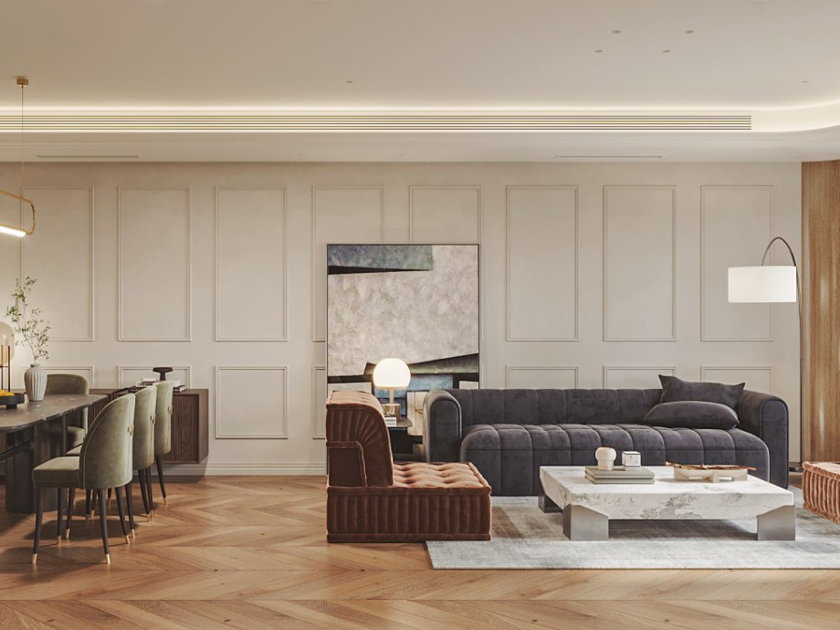 别墅大宅|220㎡大宅 现代轻奢设计_龙发设计院-站酷ZCOOL