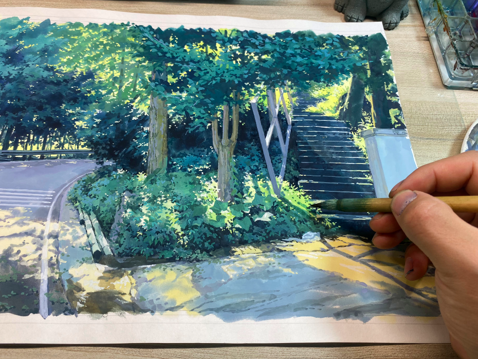 水彩，老家的光影_南宝山高师-站酷ZCOOL