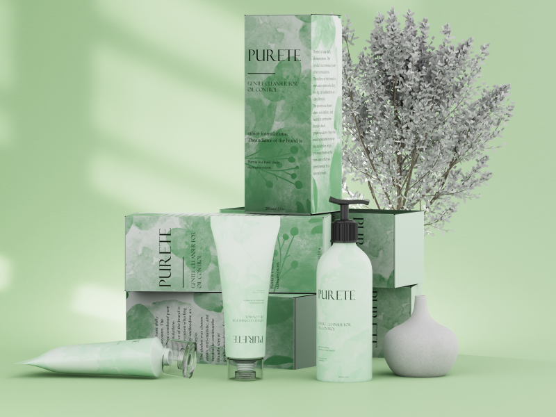 purete 化妆品包装展示_钢钢刚刚好-站酷ZCOOL