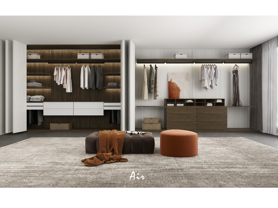 木饰面衣柜效果图_AIR77-站酷ZCOOL