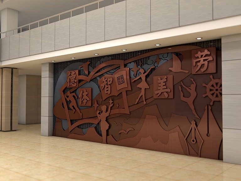 校园浮雕墙_自然设计cml-站酷ZCOOL