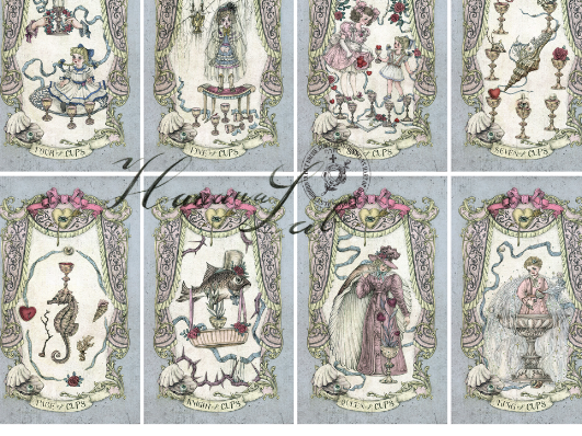 【珍宝塔罗】原创塔罗牌设计——圣杯系列_hanawa花轮-站酷ZCOOL