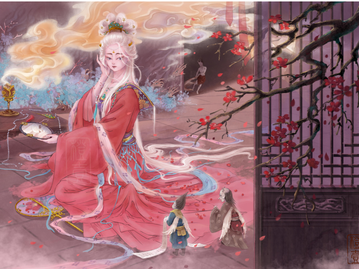 古风插画 小鬼_壹橙yicheng-站酷ZCOOL