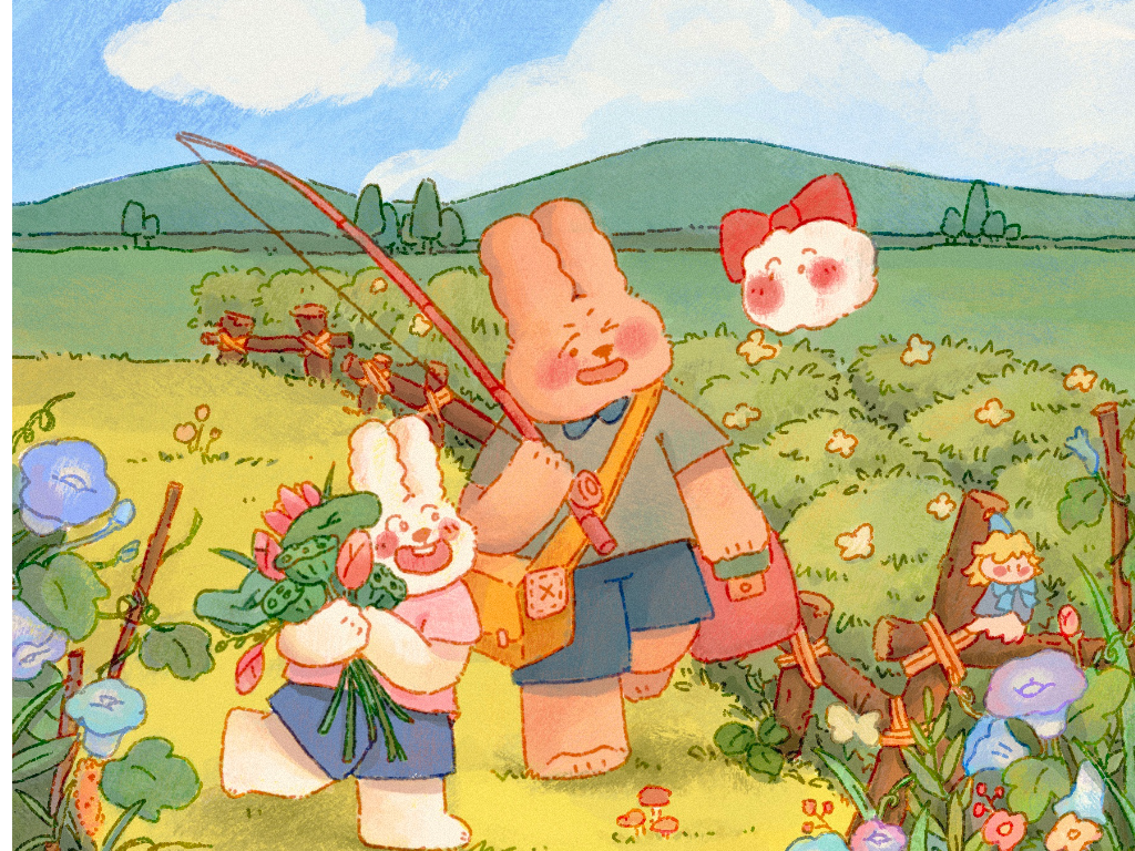 《月海镇》系列7 | 钓鱼_yueyi_-站酷ZCOOL