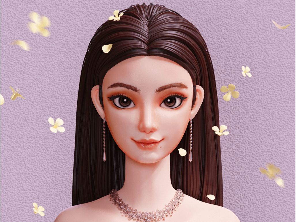 风格化女孩练习_3D设计师沐沐-站酷ZCOOL