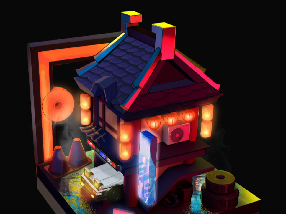 霓虹阁楼一座_Rena000-站酷ZCOOL