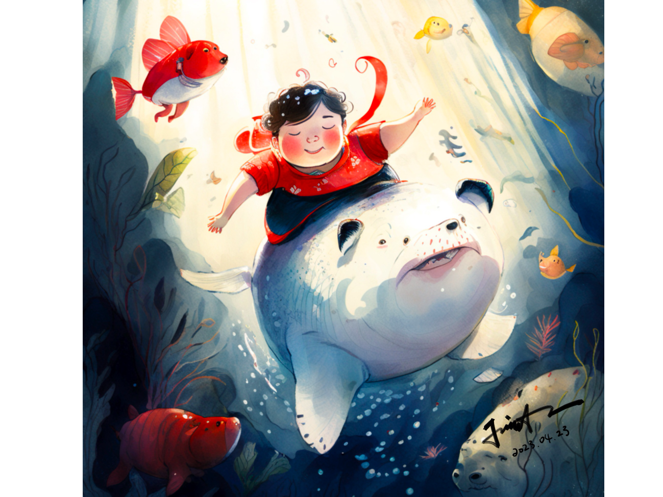 妞妞的海底世界_逆风777-站酷ZCOOL