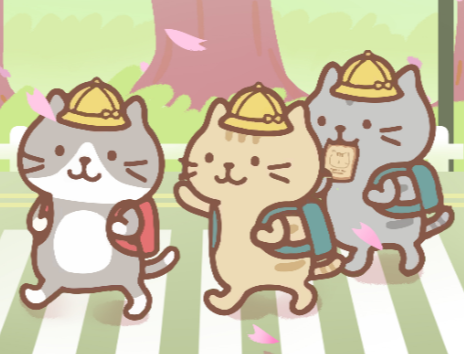 富酷猫樱花季手机壁纸_HAPiNS-站酷ZCOOL