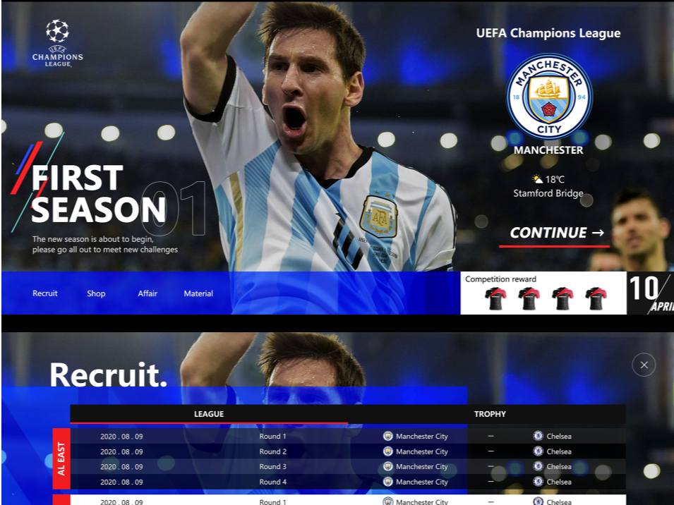 体育足球游戏UI设计_WuW_zy-站酷ZCOOL