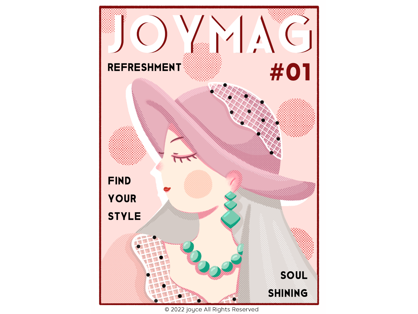 优雅质感法式女士帽杂志人像_joyce在画画-站酷ZCOOL